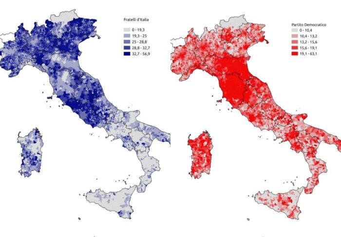 La mappa del voto per Fratelli d'Italia, Pd, M5s e Lega. Report - Startmag