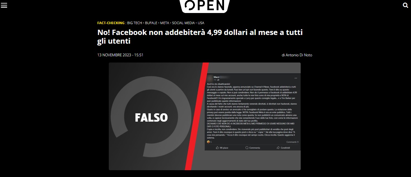 Open to Facebook - Startmag